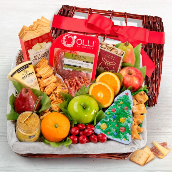 Holiday Treasures Deluxe Fruit and Gourmet Basket - CFG5005_23N ...
